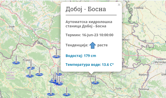 DALEKO OD KRITIČNE TAČKE: Vodostaj Bosne u Doboju raste, ali ne ...
